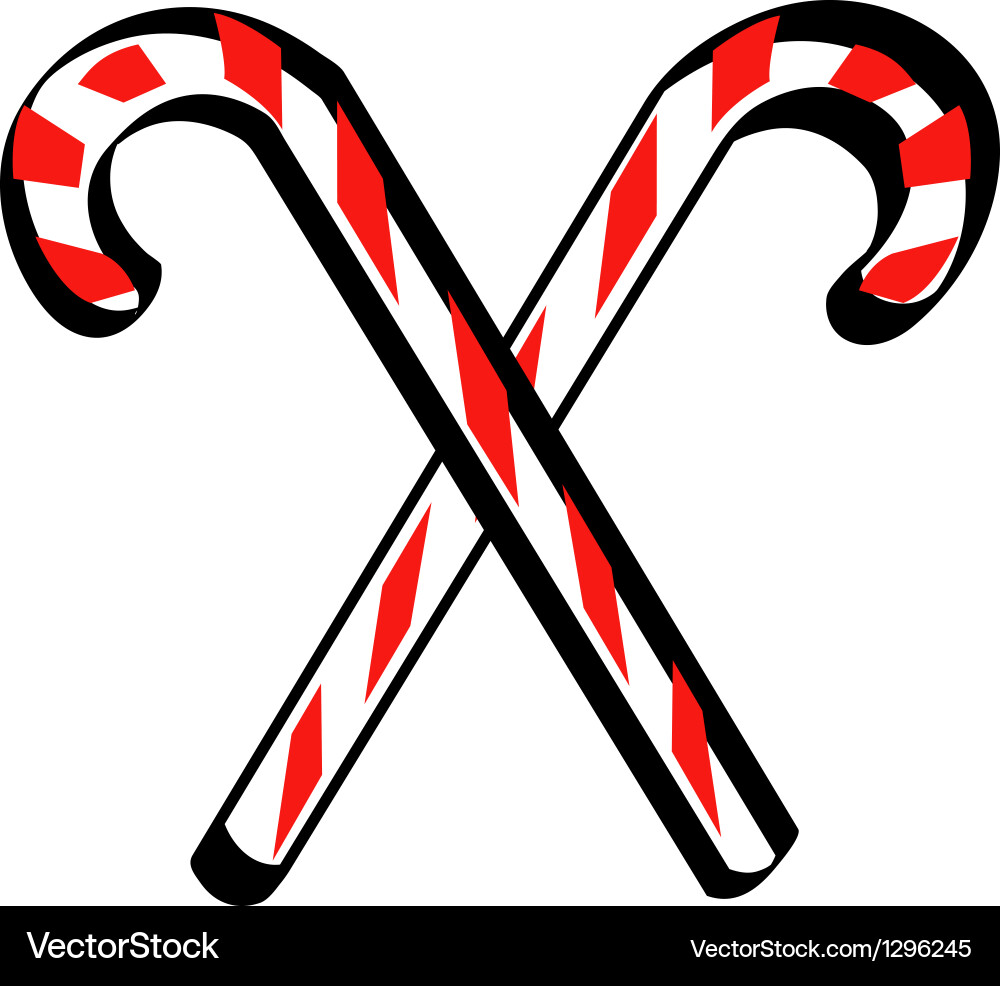 Festive Candy Canes Royalty Free Vector Image - VectorStock