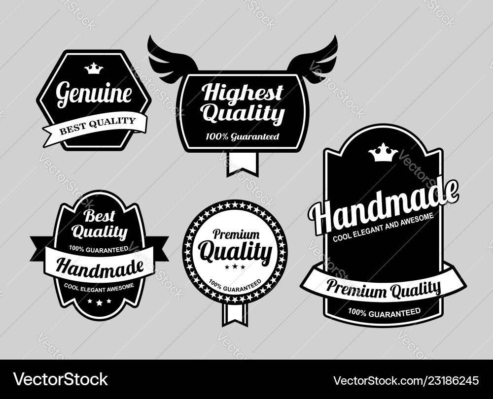 Genuine label badges Royalty Free Vector Image