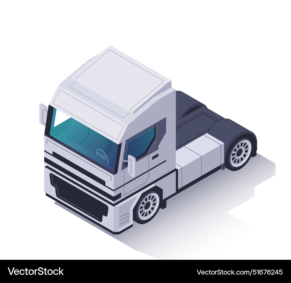 Isometric truck icon logistics vehicle for cargo Vector Image