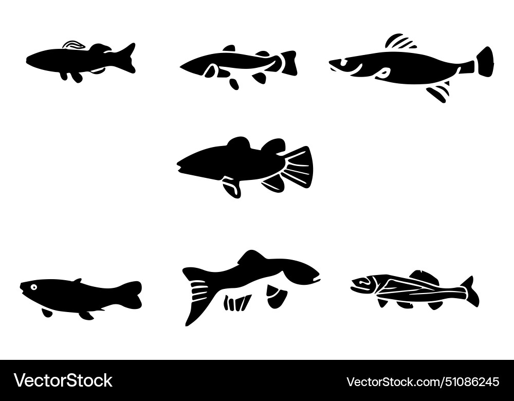 Minimal style bowfin icon design Royalty Free Vector Image