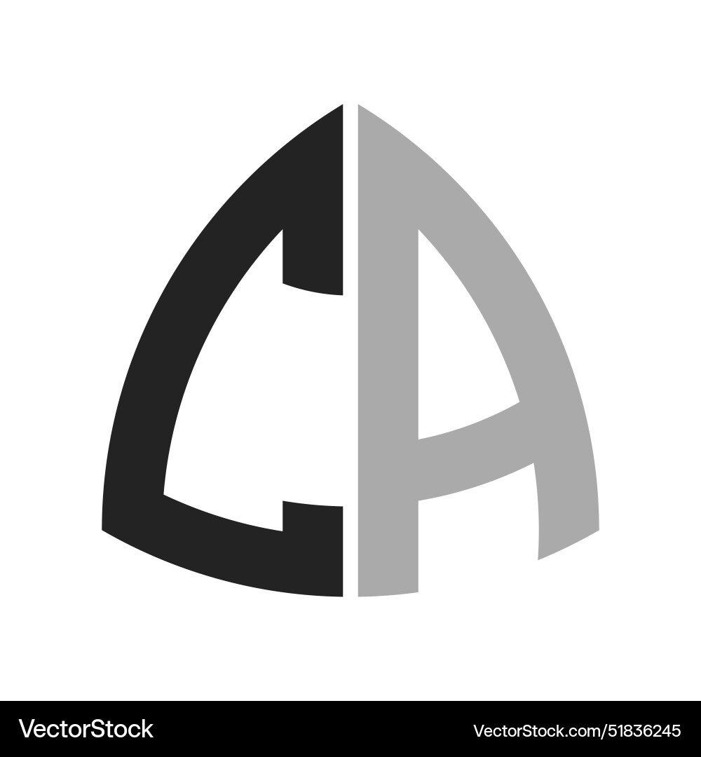 Modern creative ca logo design letter icon Vector Image