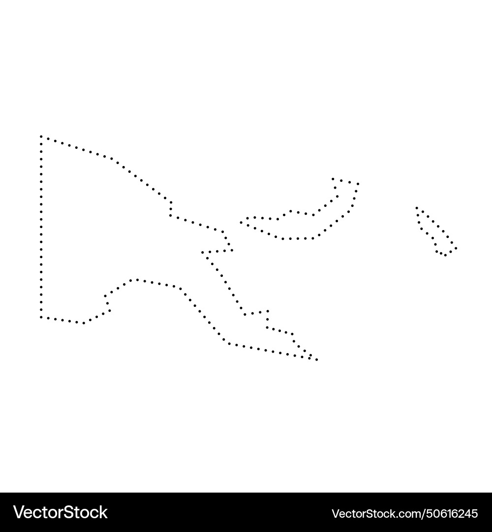 Papua new guinea dotted outline map Royalty Free Vector