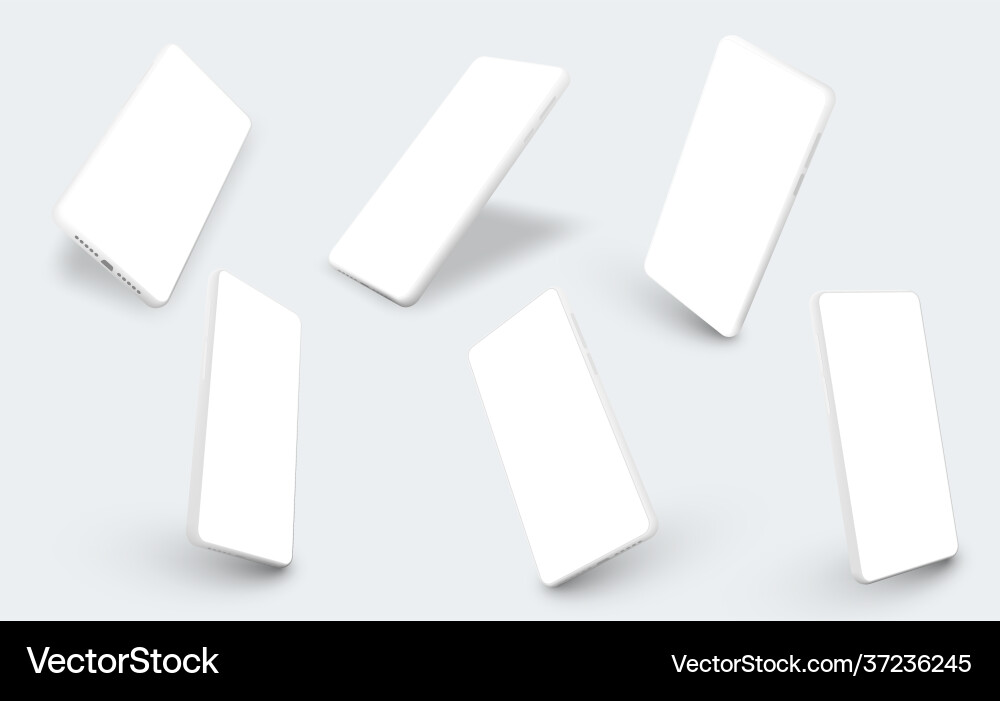 Realistic smartphone mockup blank Royalty Free Vector Image