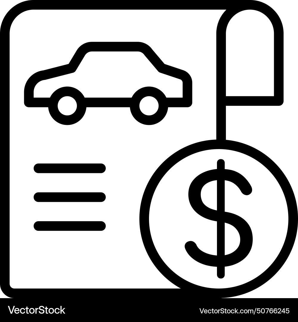 Service bill icon Royalty Free Vector Image - VectorStock