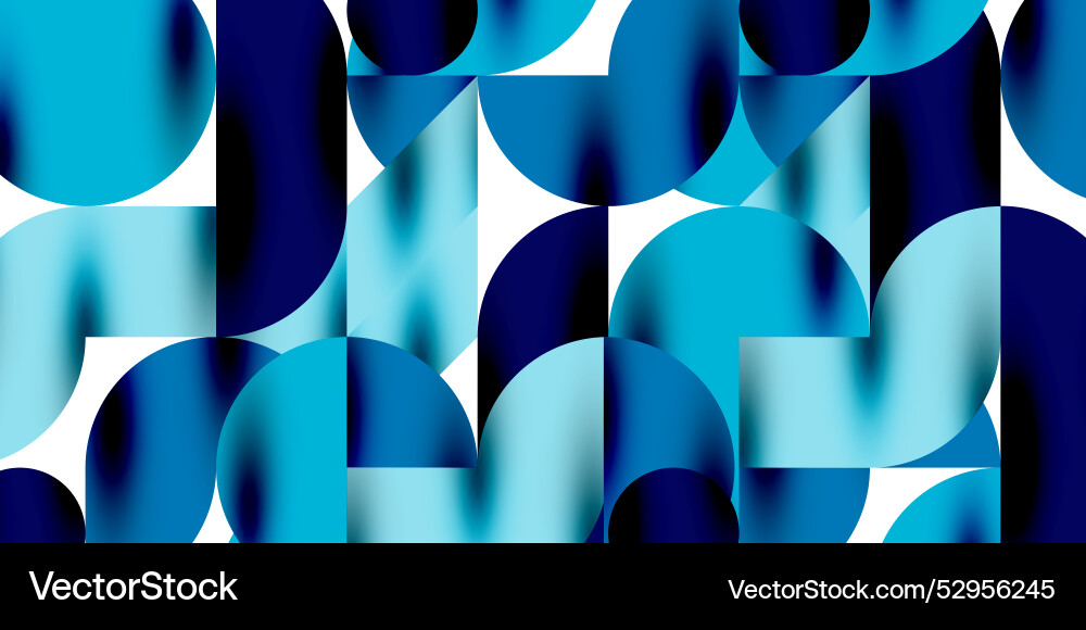 Tech minimal circular shapes geometric art Vector Image