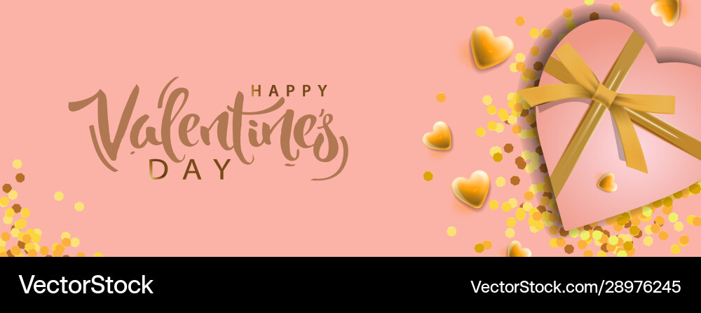 Valentines day banner background design Royalty Free Vector