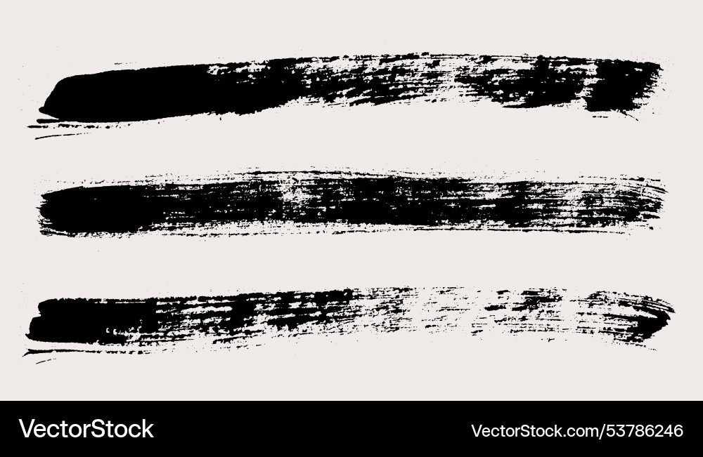 Brush strokes painted rectangle collection Vector Image