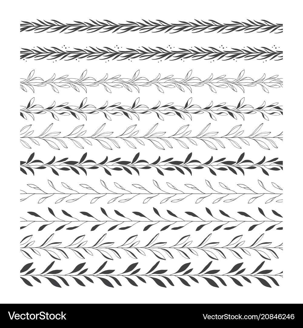 Floral Leaf Border Clip Art Royalty Free Vector Image