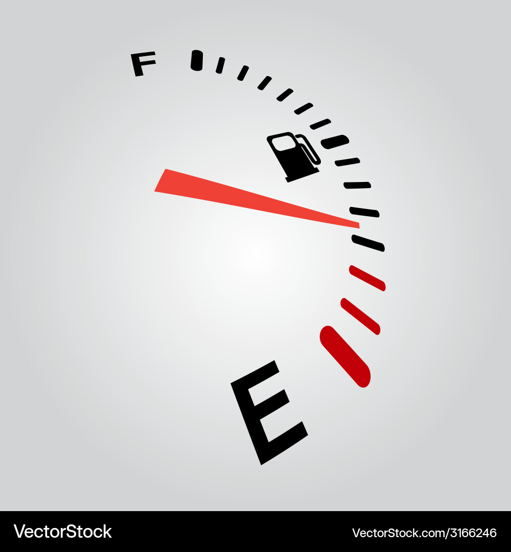Fuel indication perspective Royalty Free Vector Image