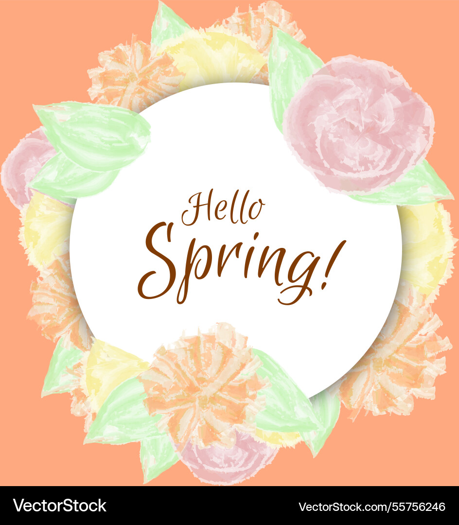 Hand drawn spring background Royalty Free Vector Image