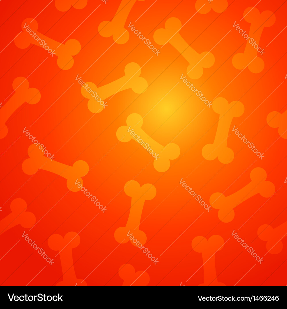 Orange bones pattern background Royalty Free Vector Image