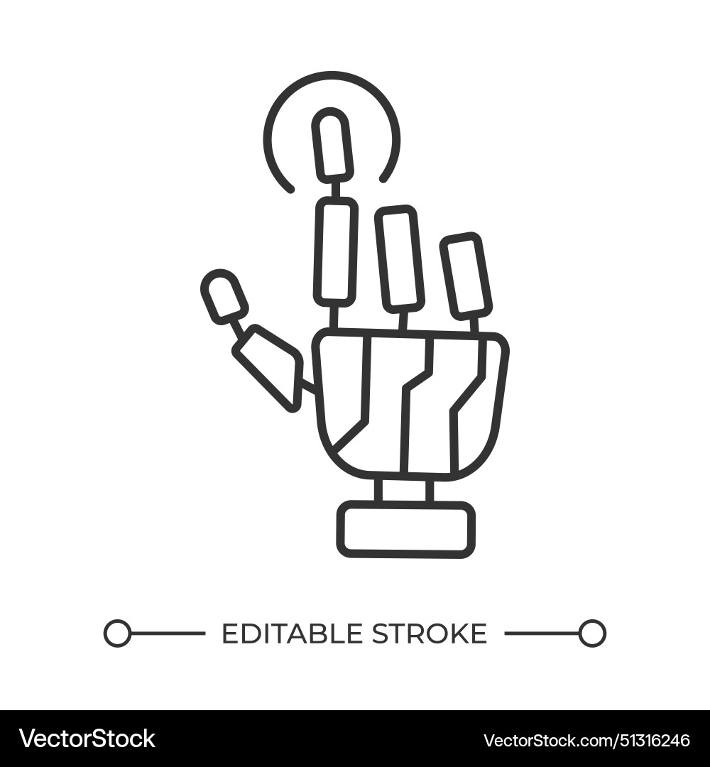 Robotic touch linear icon Royalty Free Vector Image