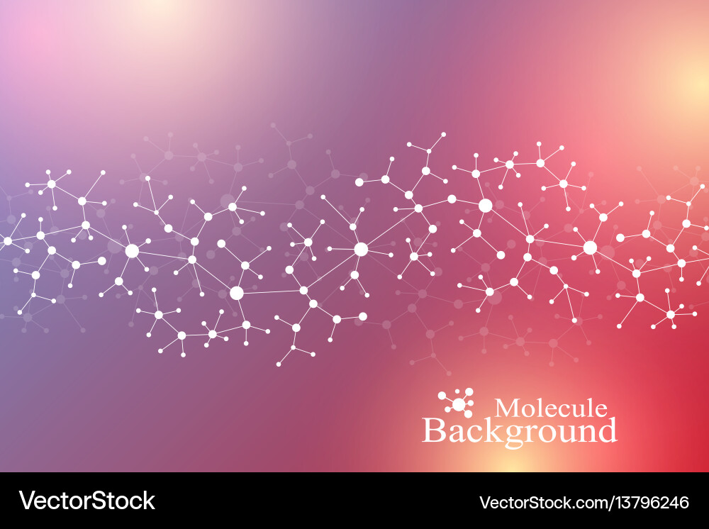 Scientific chemical pattern structure molecule Vector Image