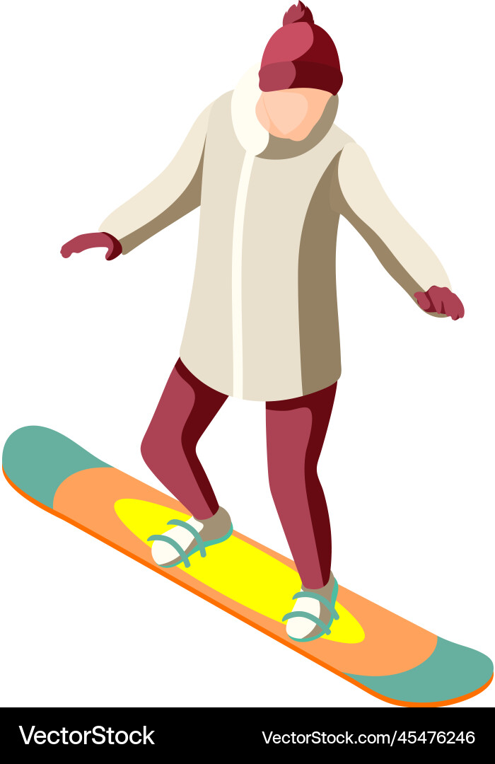 Snowboarding isometric Royalty Free Vector Image