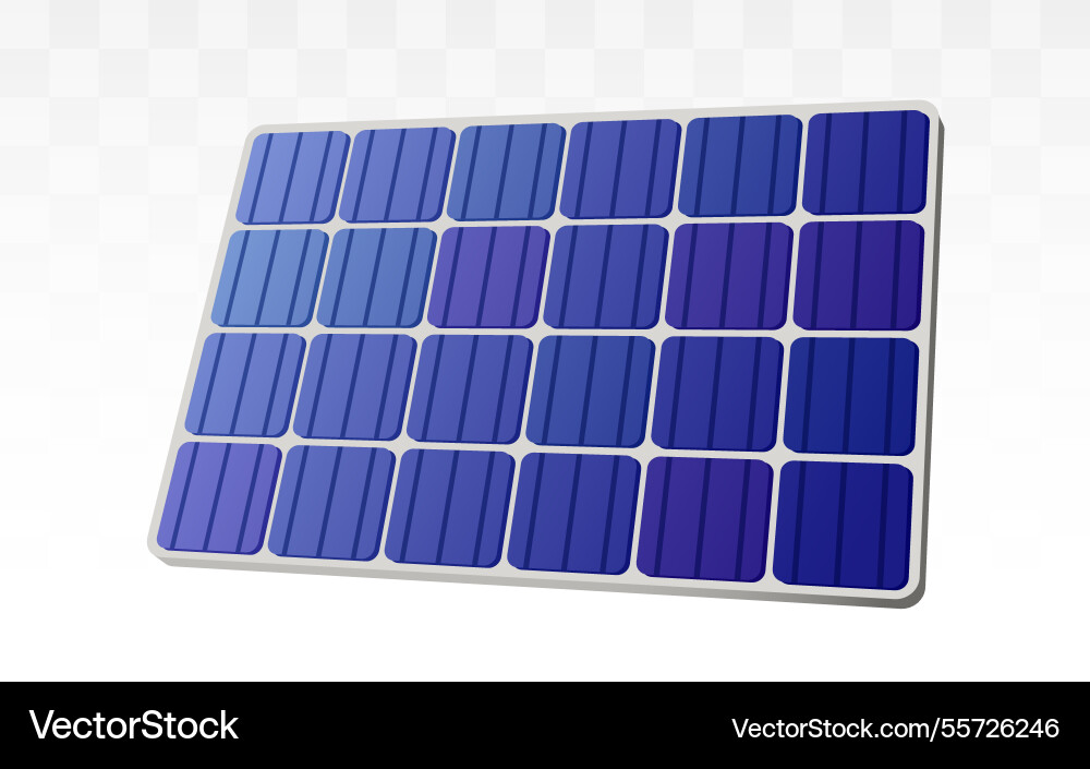Solar panel solar energy solar cell 3d isolated Vector Image