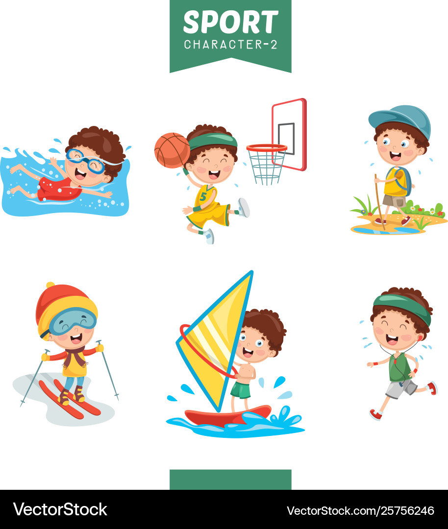 Sport character Royalty Free Vector Image - VectorStock