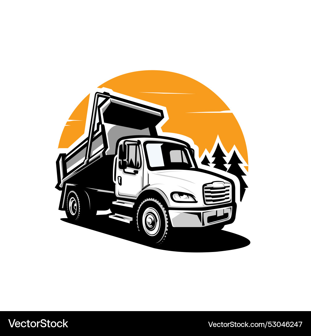 Dump truck tipper Royalty Free Vector Image - VectorStock