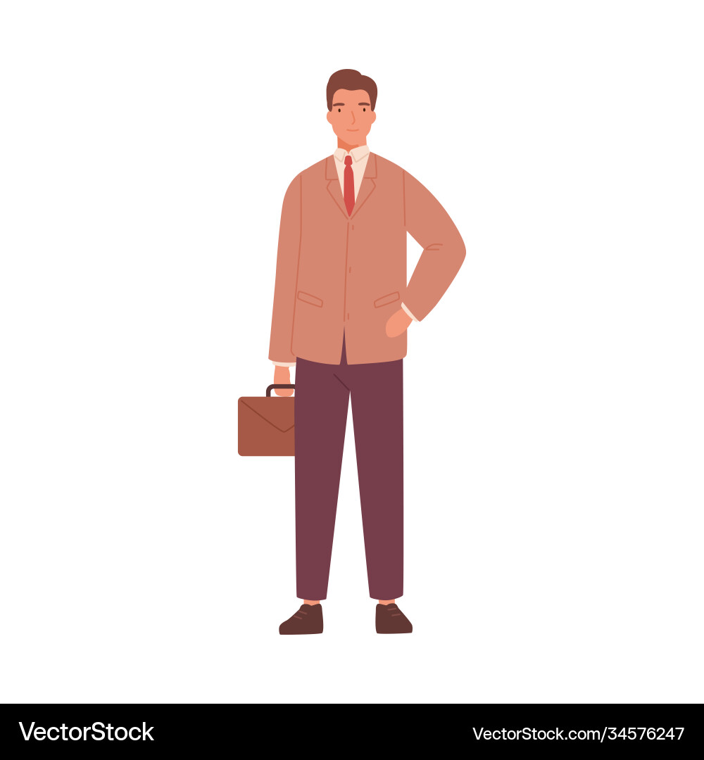 Modern stylish young man wearing formal suit Vector Image
