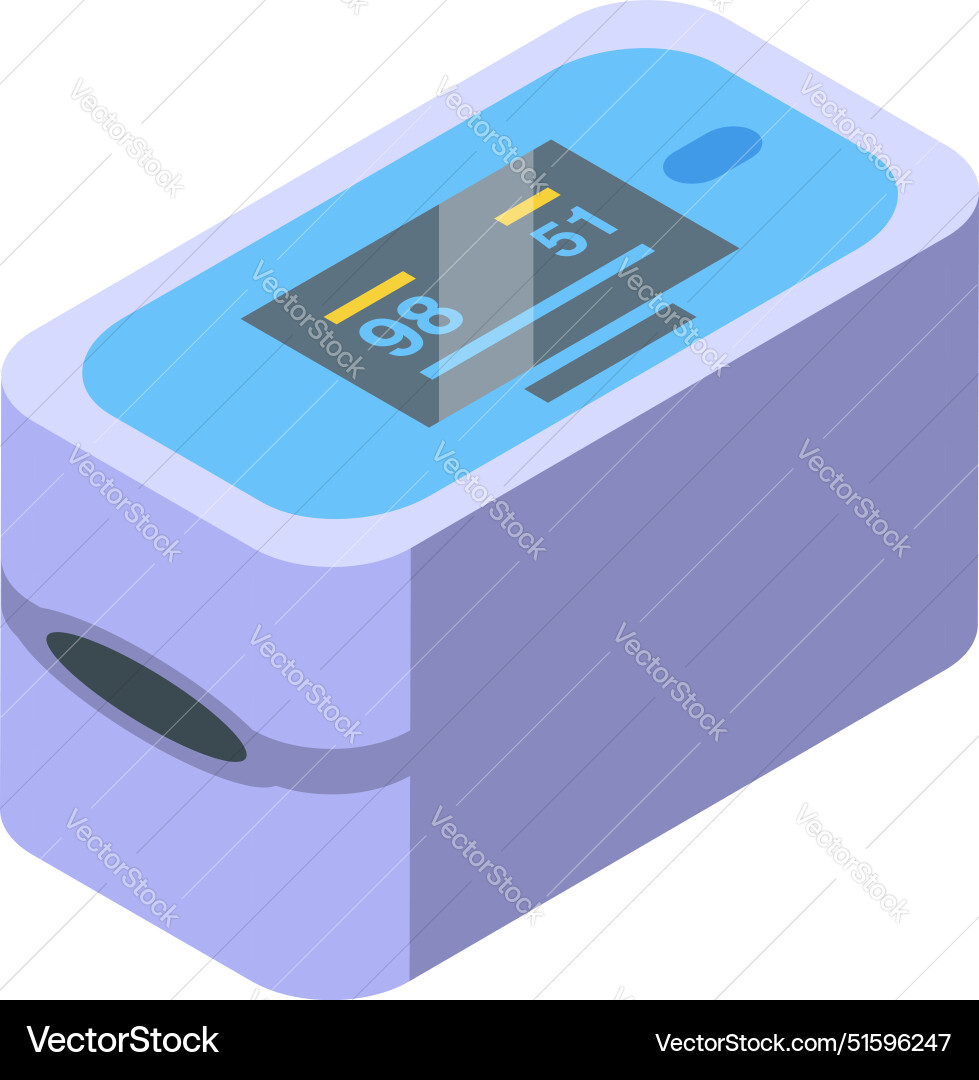 Pulse oximeter showing oxygen saturation Vector Image