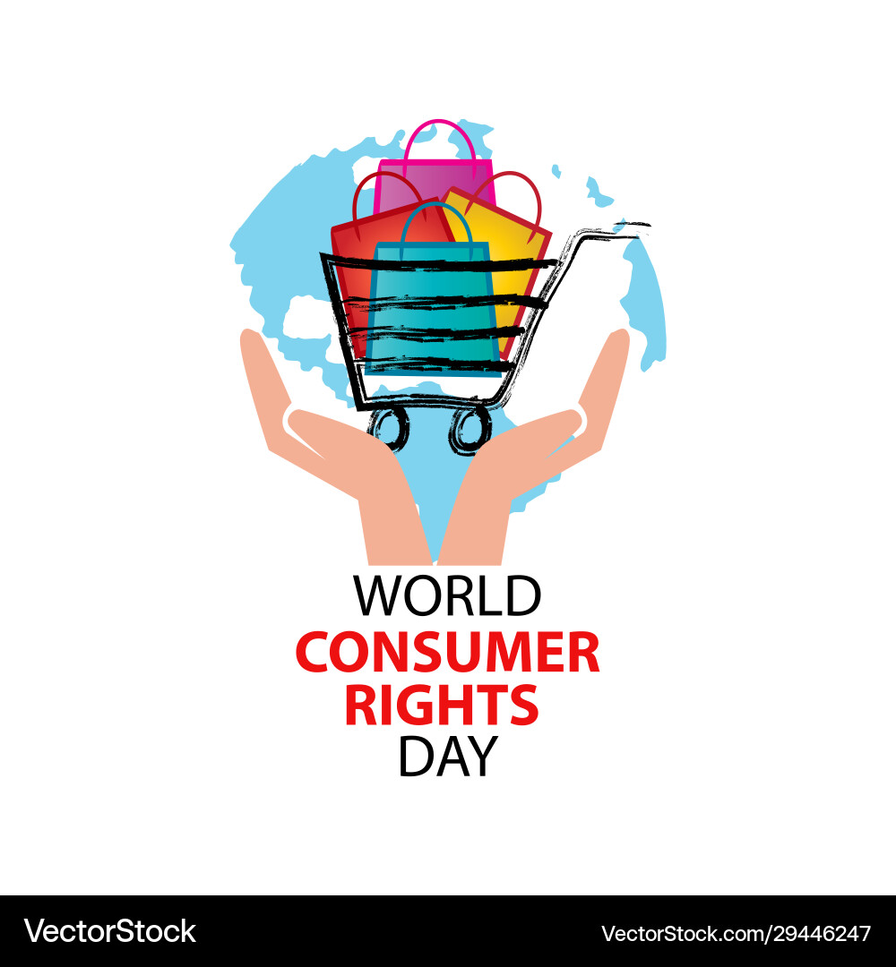 World consumer rights day poster concept 15 march Vector Image