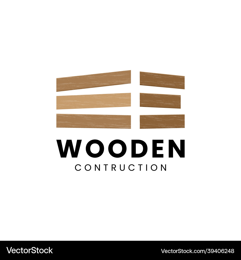 Capenter industry logo design - wood log timber Vector Image