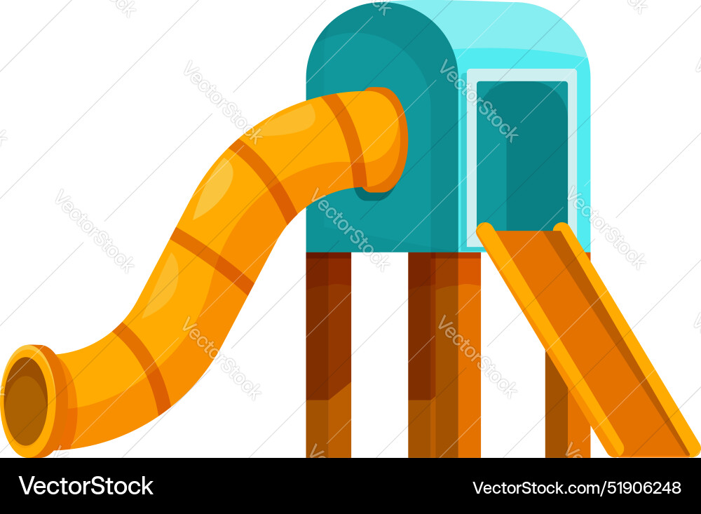 Colorful playground slide providing fun Royalty Free Vector