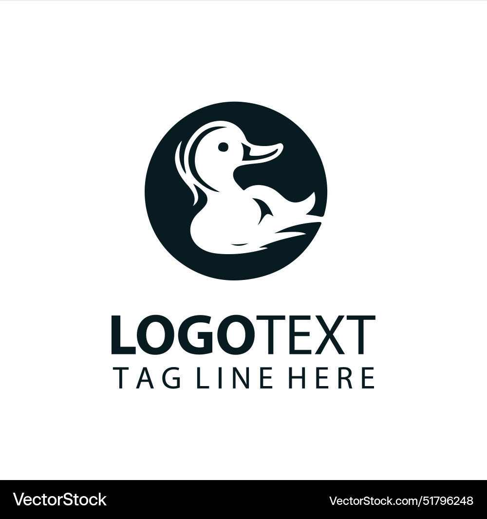 Duck logo Royalty Free Vector Image - VectorStock
