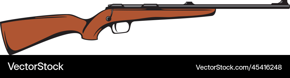 Hunting rifle color Royalty Free Vector Image - VectorStock