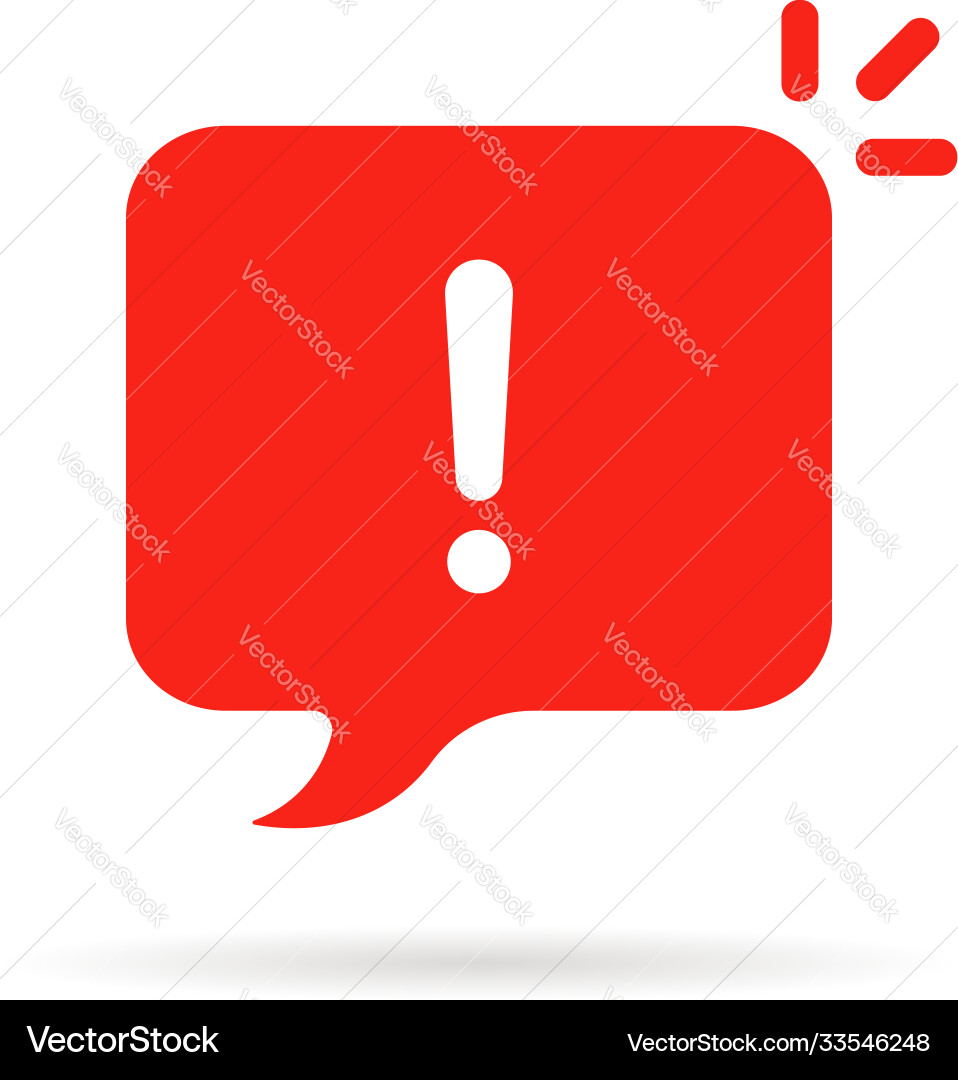 Wichtige Ikone wie rotes Aufmerksamkeitszeichen Vektorbild