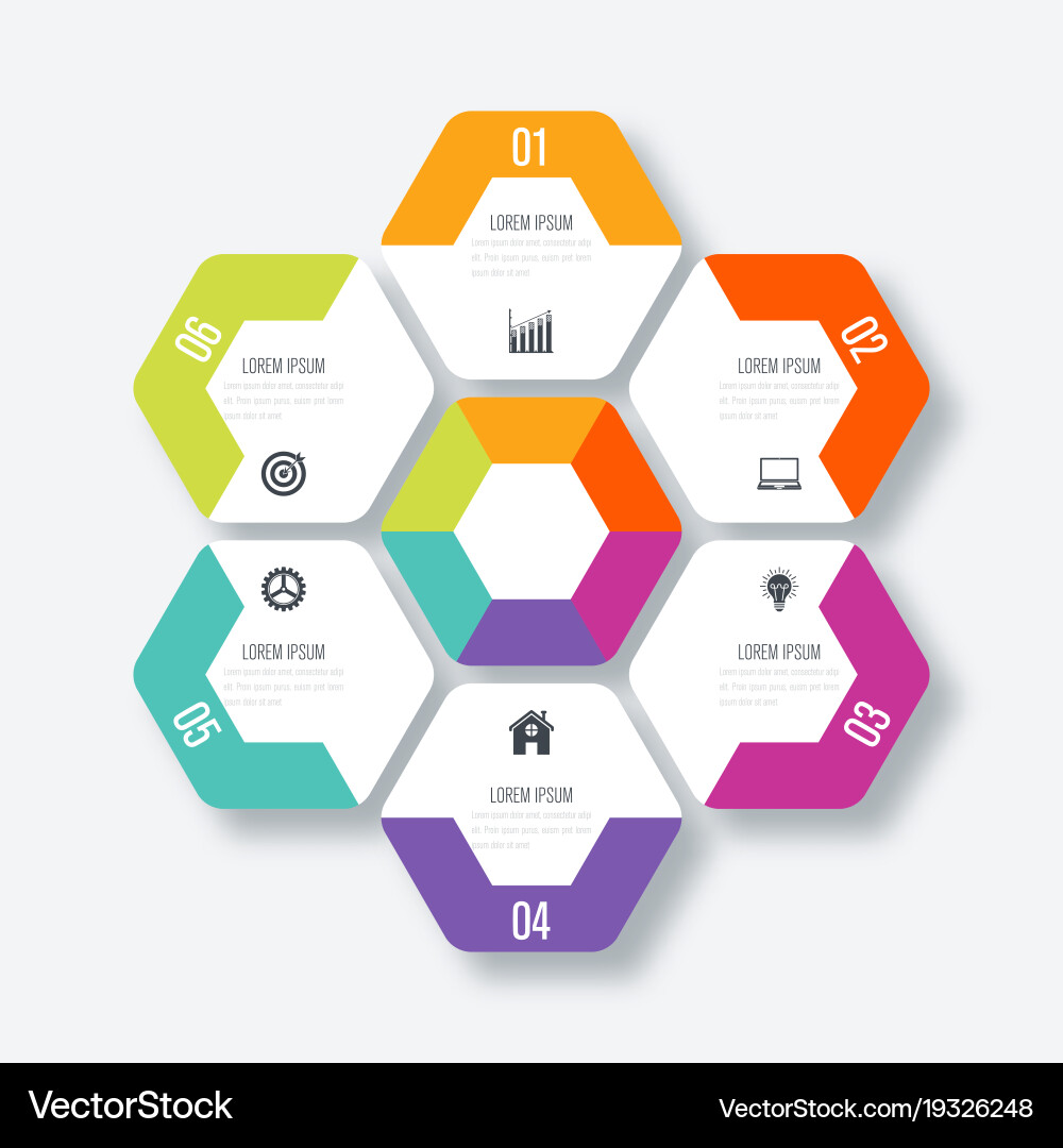 Infographics six options Royalty Free Vector Image