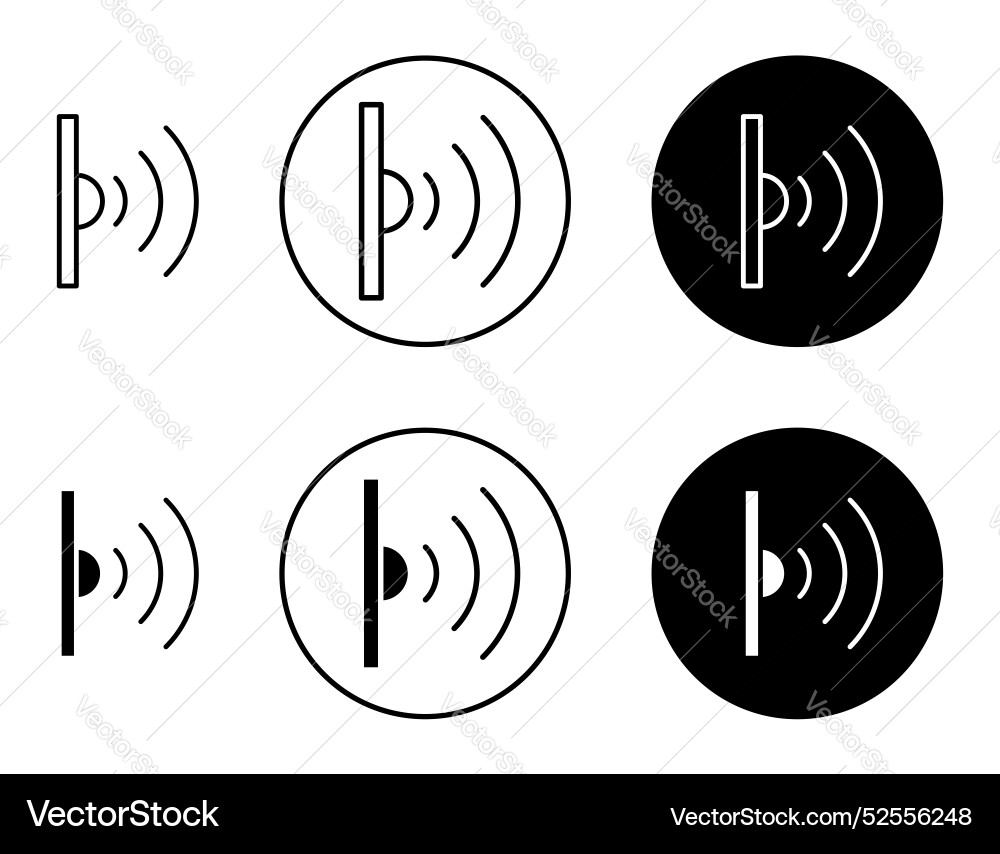 Infrared icon set on white background Royalty Free Vector