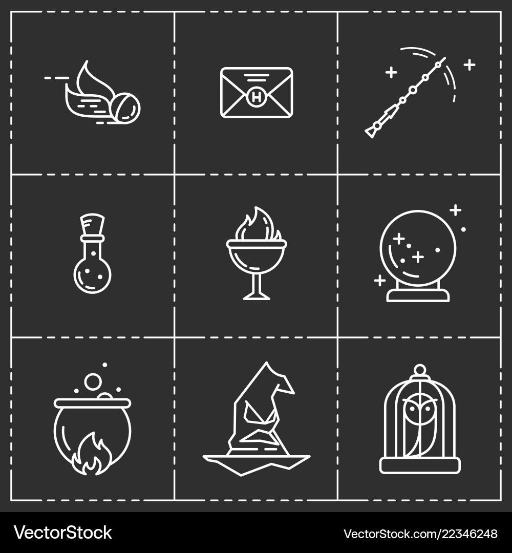 Magic icon set Royalty Free Vector Image - VectorStock