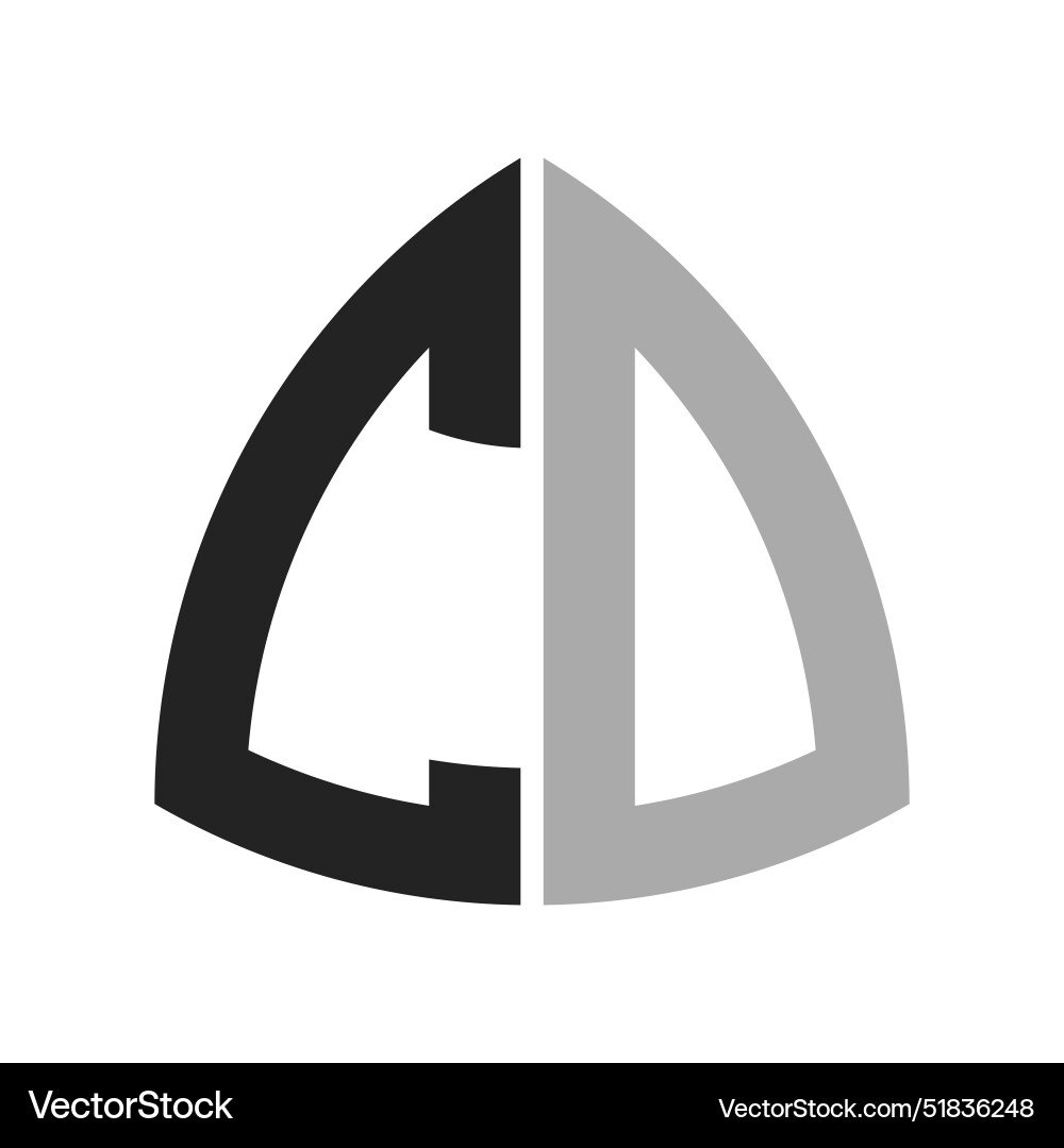 Modern creative cd logo design letter icon Vector Image