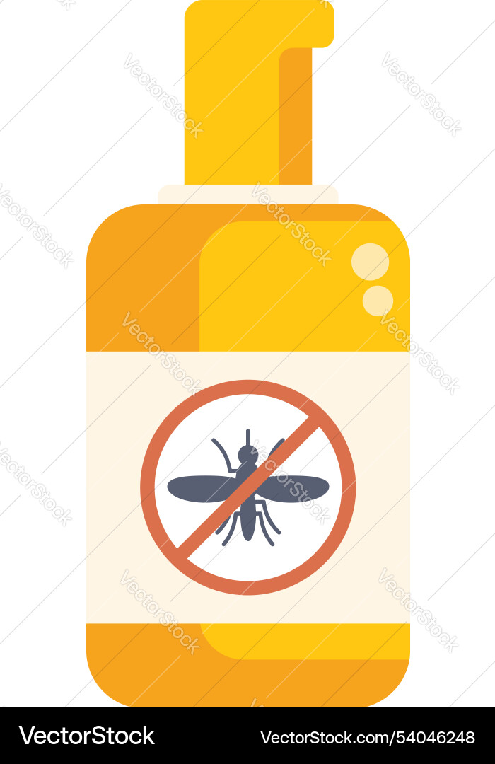 Mosquito repellent spray bottle protecting from Vector Image