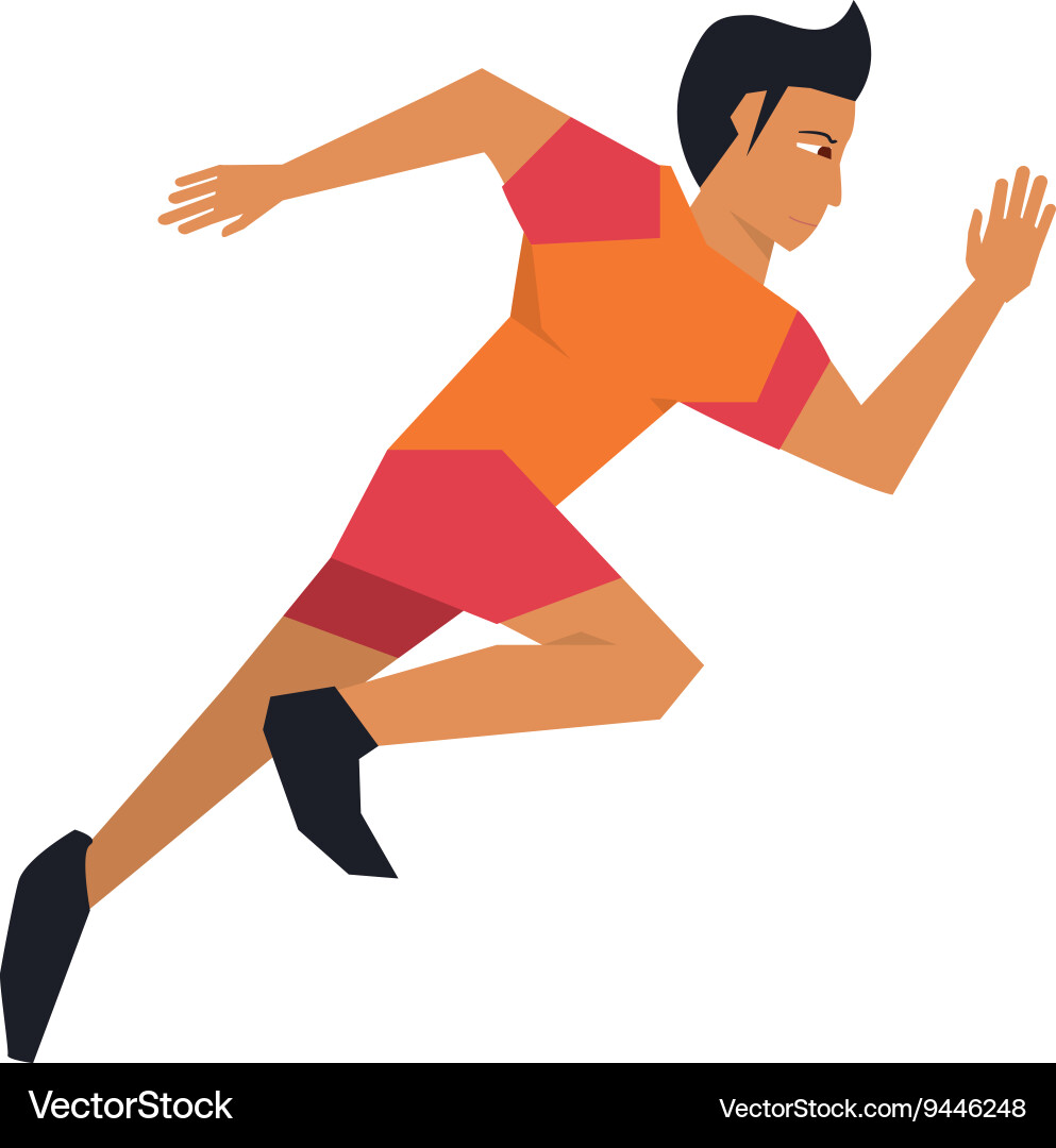 Person running quickly Royalty Free Vector Image