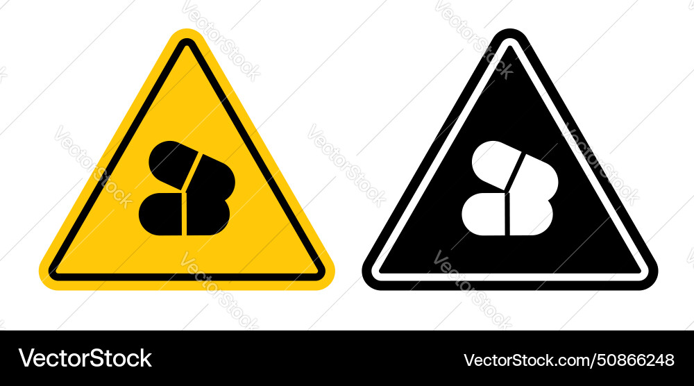 Side effects sign icon set information on Vector Image