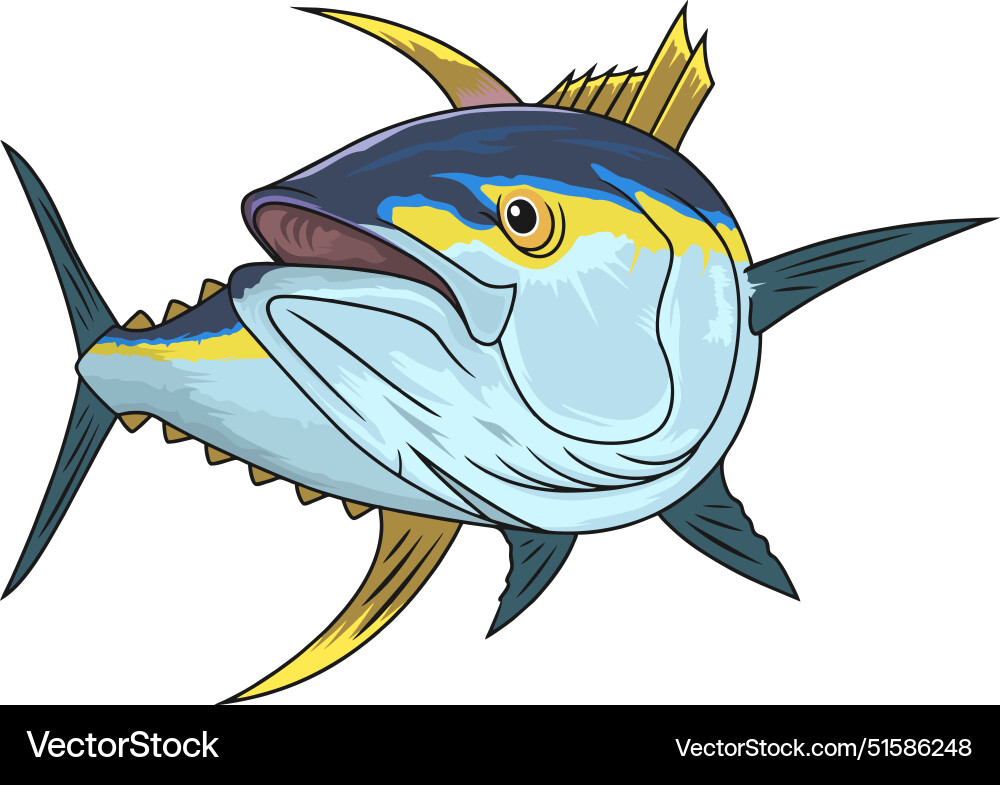 Tuna Fishing Logo Royalty Free Vector Image - VectorStock