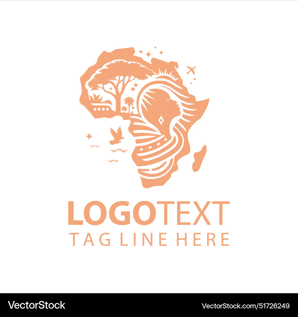 Africa map logo Royalty Free Vector Image - VectorStock