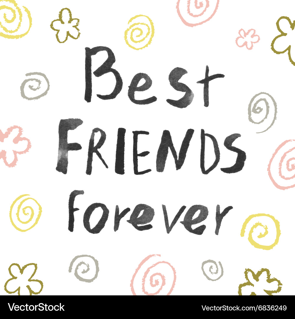 Best friends forever Royalty Free Vector Image