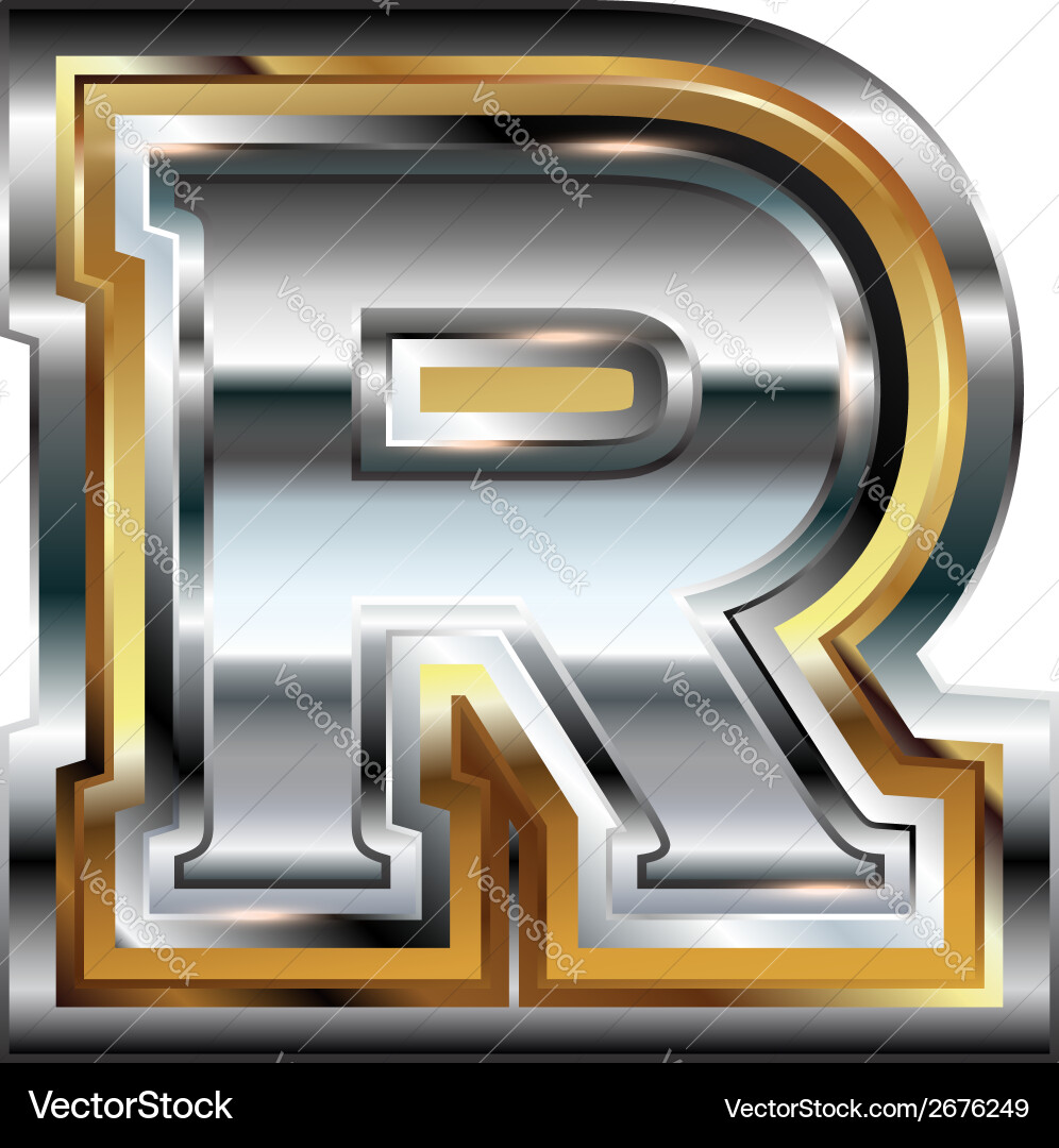 Fancy font letter r Royalty Free Vector Image - VectorStock