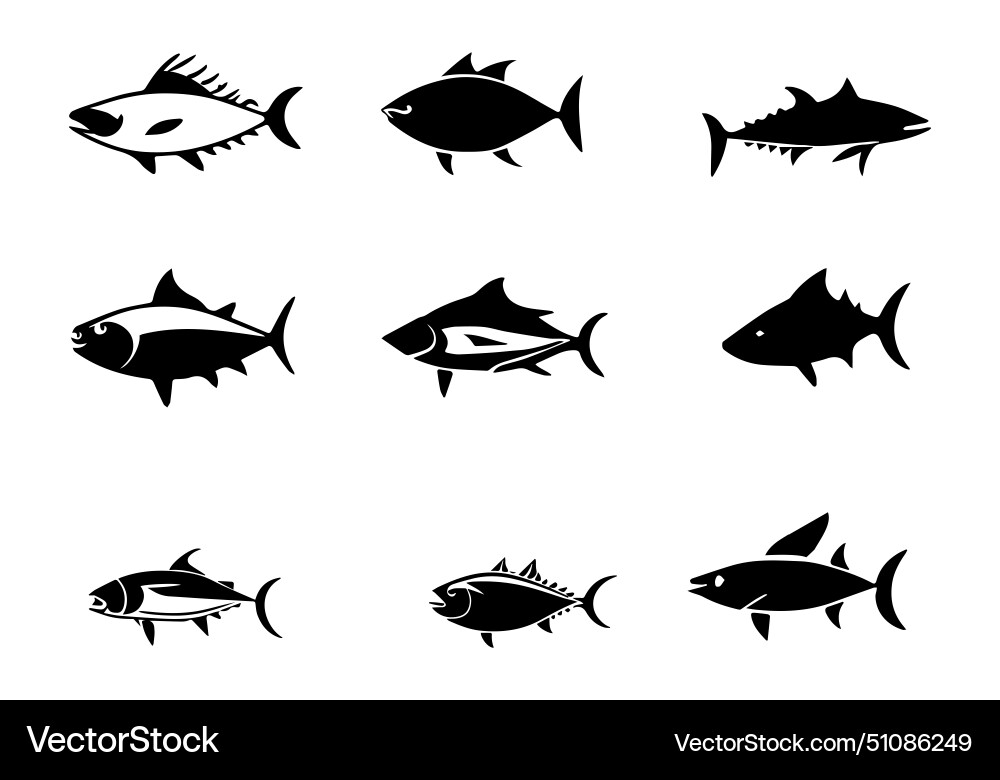 Minimal style fish icon design Royalty Free Vector Image
