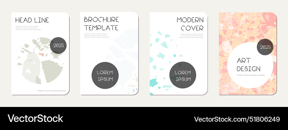 Notepad cover design terrazzo abstract Royalty Free Vector
