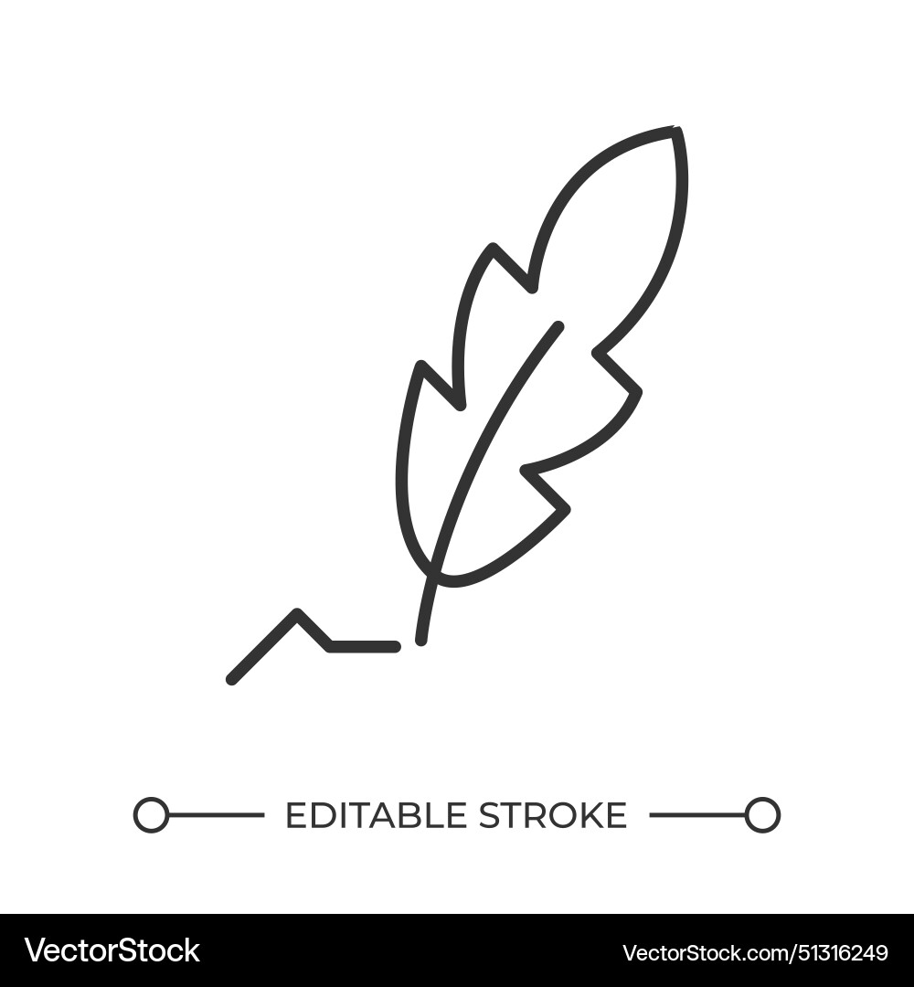 Quill linear icon Royalty Free Vector Image - VectorStock