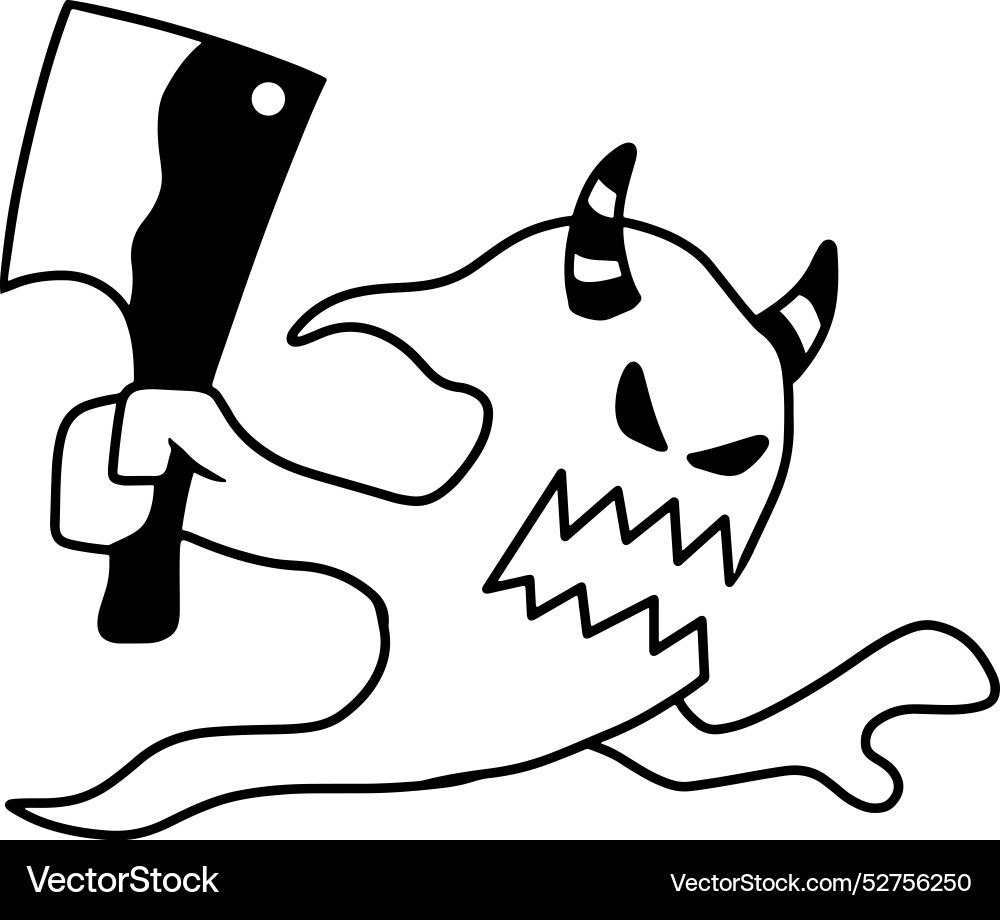 Butcher ghost Royalty Free Vector Image - VectorStock