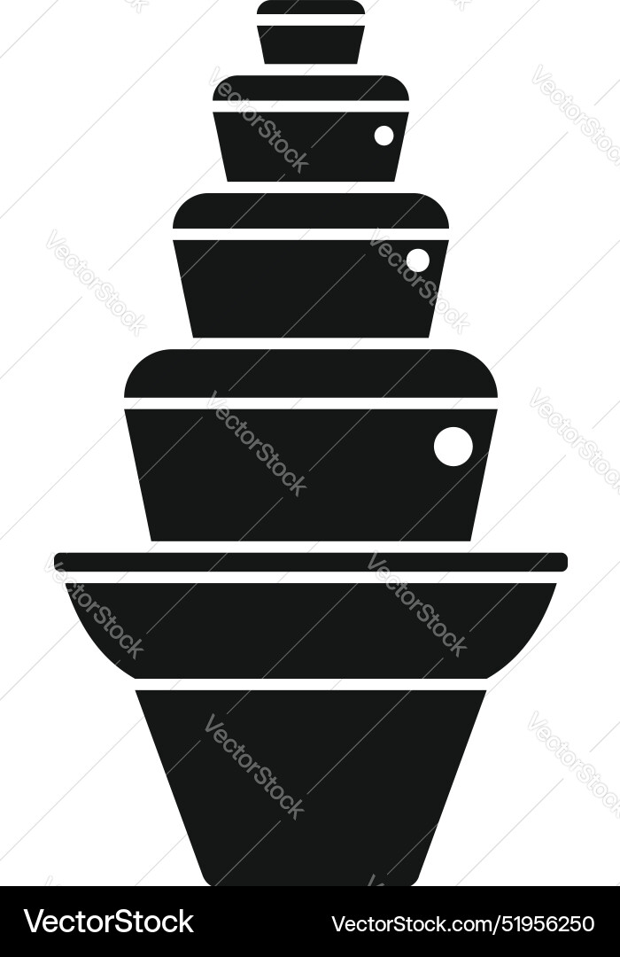 Chocolate fountain flowing with melted chocolate Vector Image