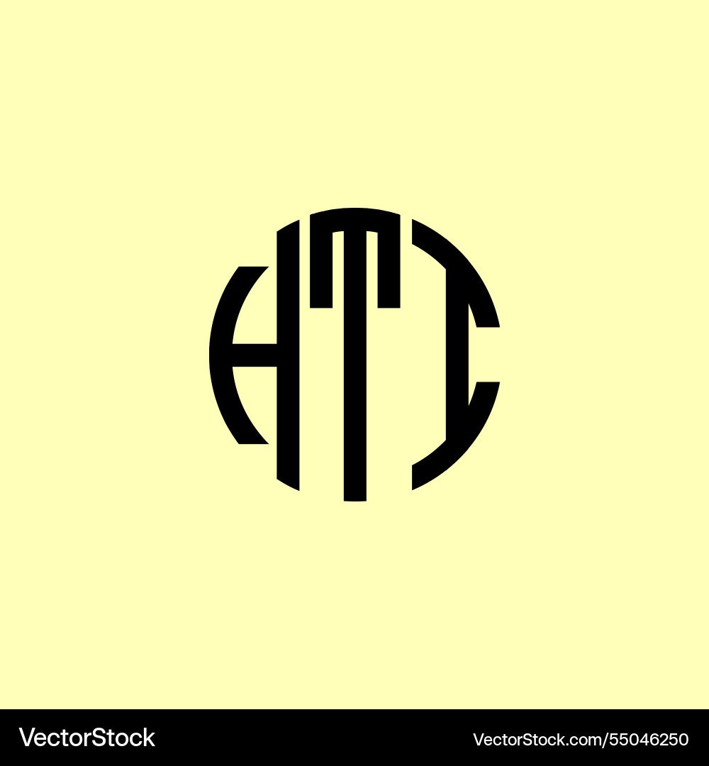 Creative rounded initial letters hti logo Vector Image