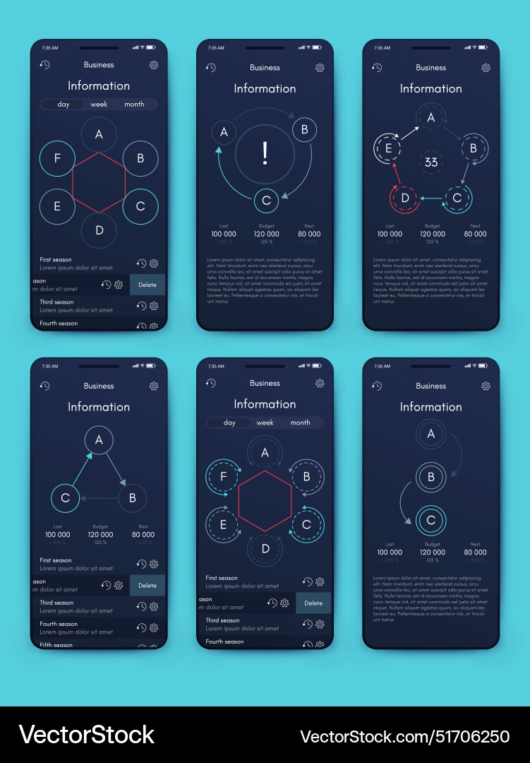 Graphics infographics with mobile phone template Vector Image
