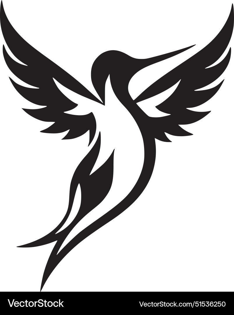 Hummingbird - minimalist and flat logo Royalty Free Vector