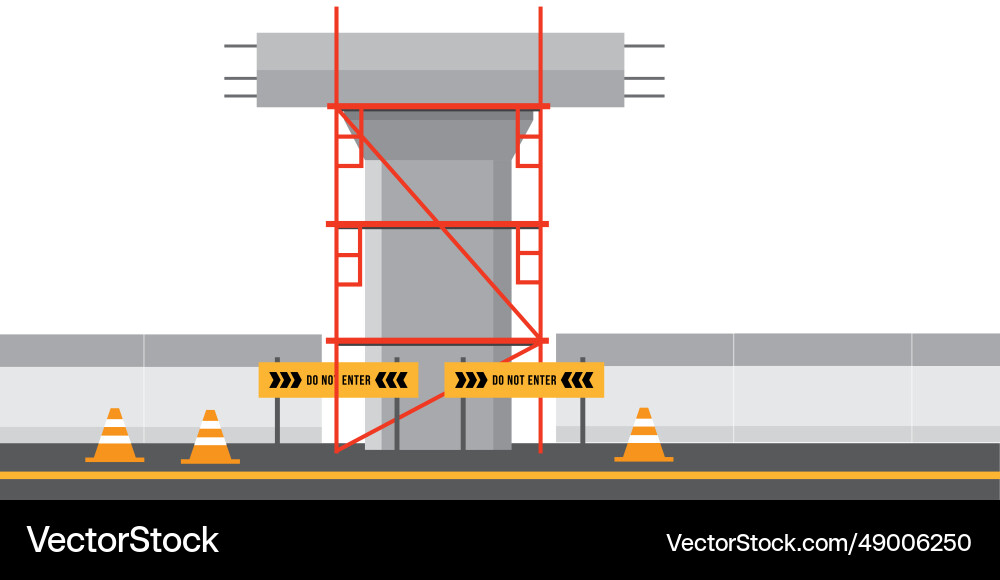 Road side scaffolding Royalty Free Vector Image