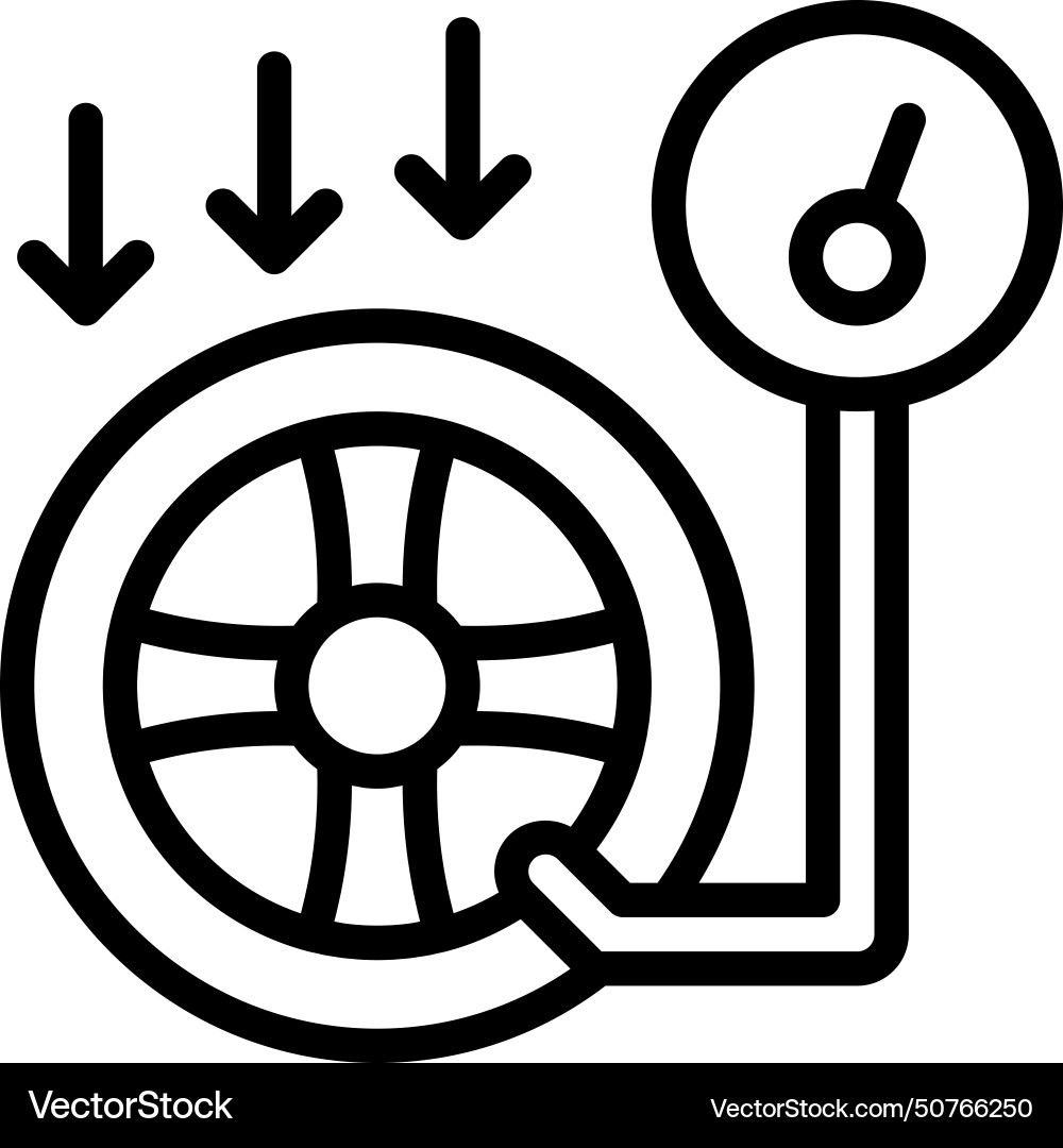 Tire pressure icon Royalty Free Vector Image - VectorStock